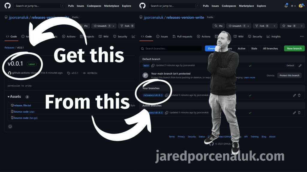 Setting Release Version Via Branch Name Using GitHub Actions – Jared Porcenaluk